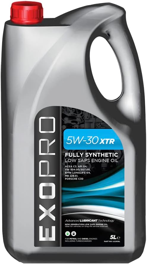 ExoPro 5W-30 ACEA C3, API SN Full Synthetic Low SAPS Motor Oil 5L ...