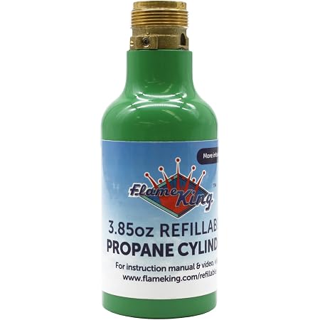 Amazon.com: Flame King Refillable 1 lb Empty Propane Cylinder Tank ...