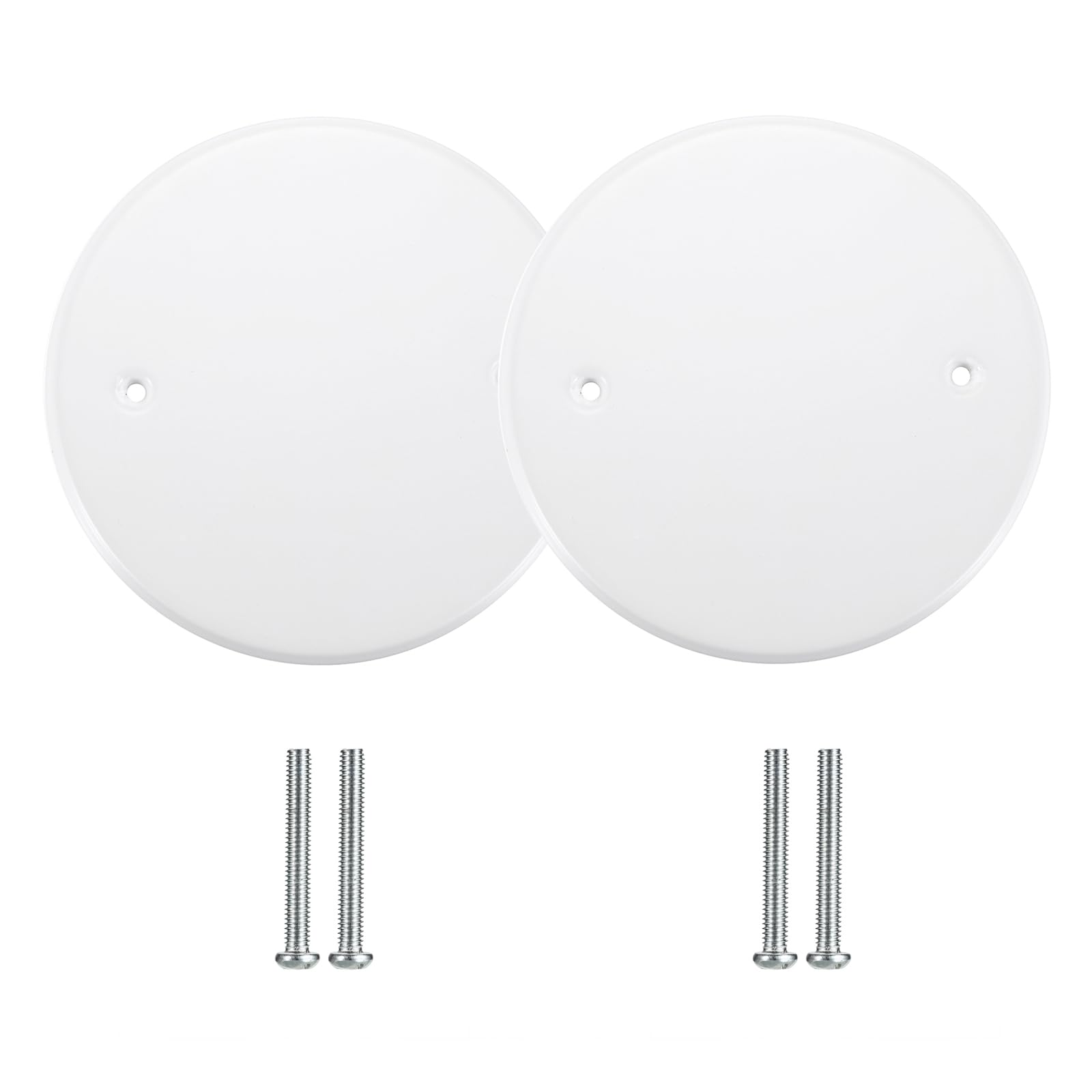TOLIDA 2 Packs 5-Inch White Metal Ceiling Blank-Up Cover - Flat Round ...