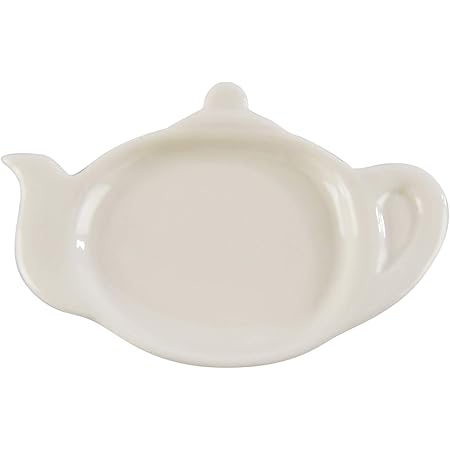 Amazon.com: Ceramic Tea Bag Holder Teapot Shaped Teabag Coaster Tray ...