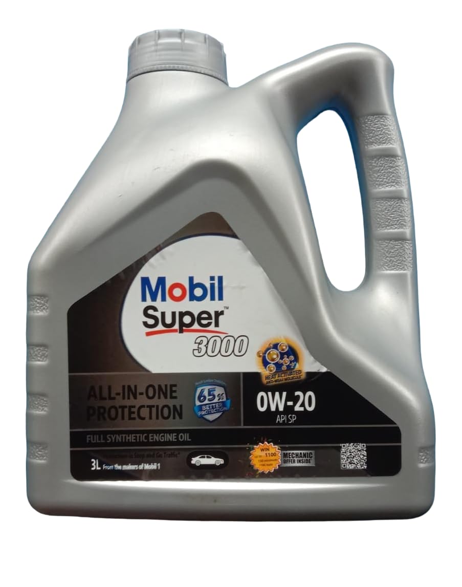 Mob-il Super 3000-0W-20 API SP Fully Synthetic Engine Oil (3 L ...