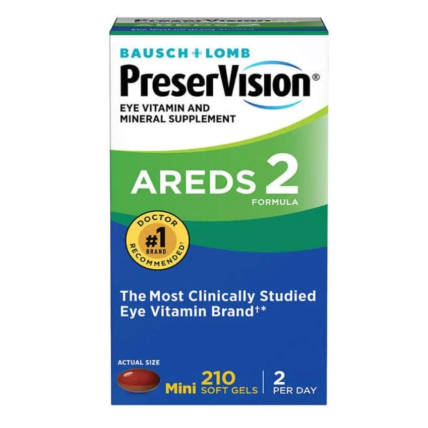 Bausch & Lomb PreserVision AREDS 2 Formula Supplement (210ct) : Amazon ...