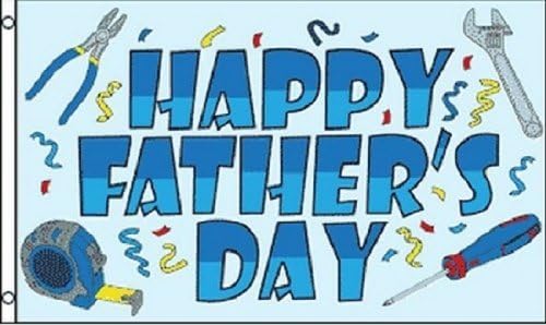 Amazon.com : Happy Fathers Day Flag Party Banner Sign for Dad Large 3x5 ...