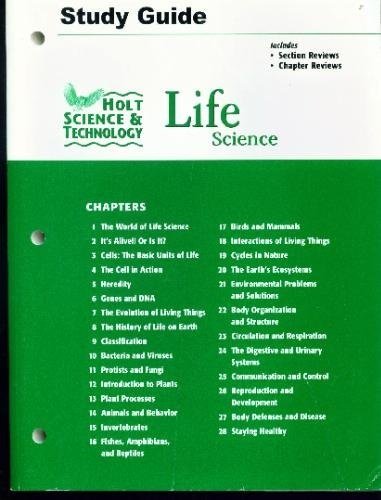 Holt Science and Technology: Life Science: Study Guide: Holt, Rinehart ...