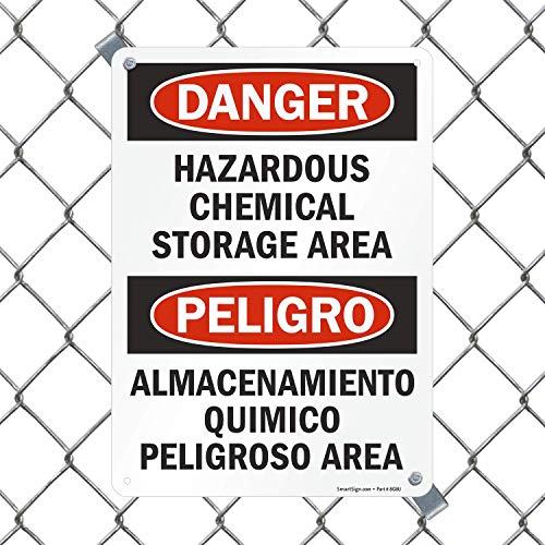 SmartSign "Danger - Hazardous Chemical Storage Area" Sign | 10" X 14 ...