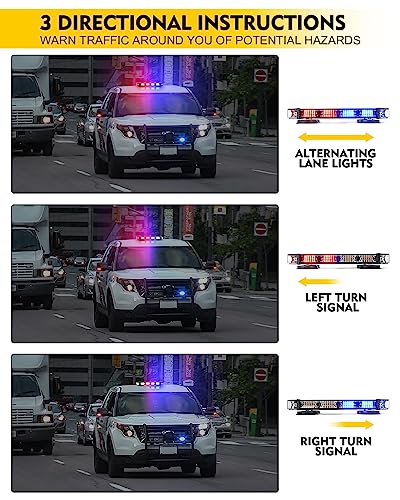 Snapklik.com : LUMENIX Rooftop Strobe Beacon Lights Bar Red Blue LED ...