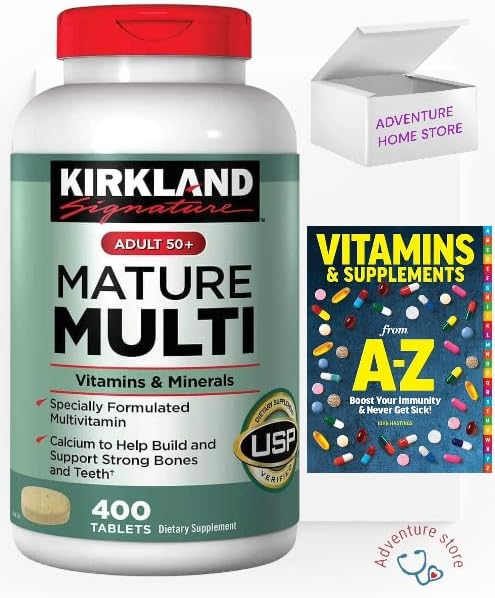 Amazon.com: Kirkland Signature Adult 50+ Multi Vitamins & Minerals, 400 ...