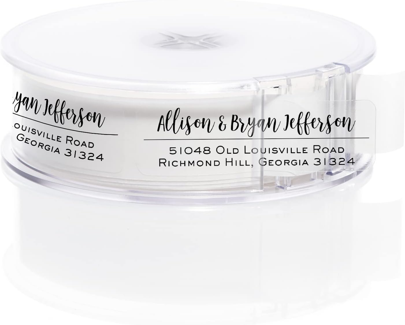 Amazon.com : Clear Mixed Font Rolled Address Labels / 500 Personalized ...