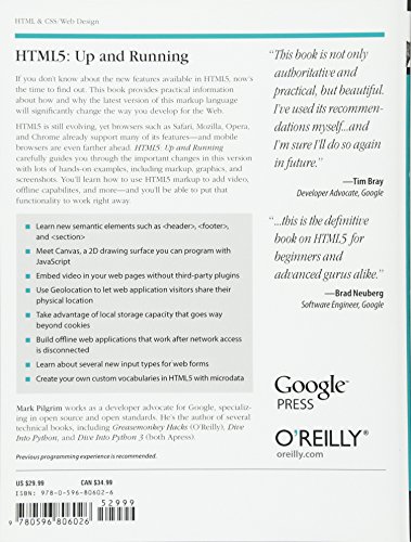 Snapklik.com : HTML5: Up And Running: Dive Into The Future Of Web Development