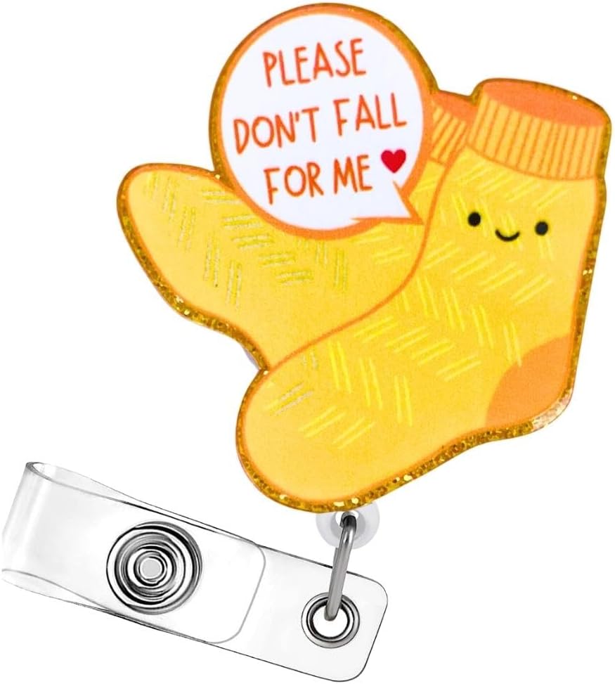 Amazon.com : Don’t Fall for Me Badge Reel Holder Retractable with ID ...