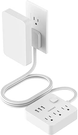 Amazon.com: TANOSEE Flat Extension Cord 5FT, Ultra Thin Flat Plug Power ...