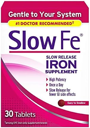 Amazon.com: Slow Fe Slow Release Iron, 60 Tablets (Pack of 2) : Health ...