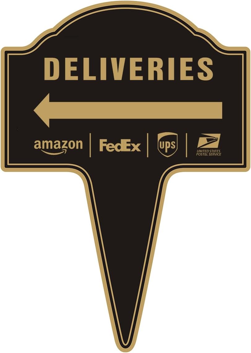 Amazon.com: Deliveries This Way - Left Arrow Outdoor Sign, Delivery ...