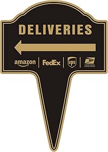Amazon.com : Deliveries Sign with Arrow Left, Yuntarda 14"x10 ...