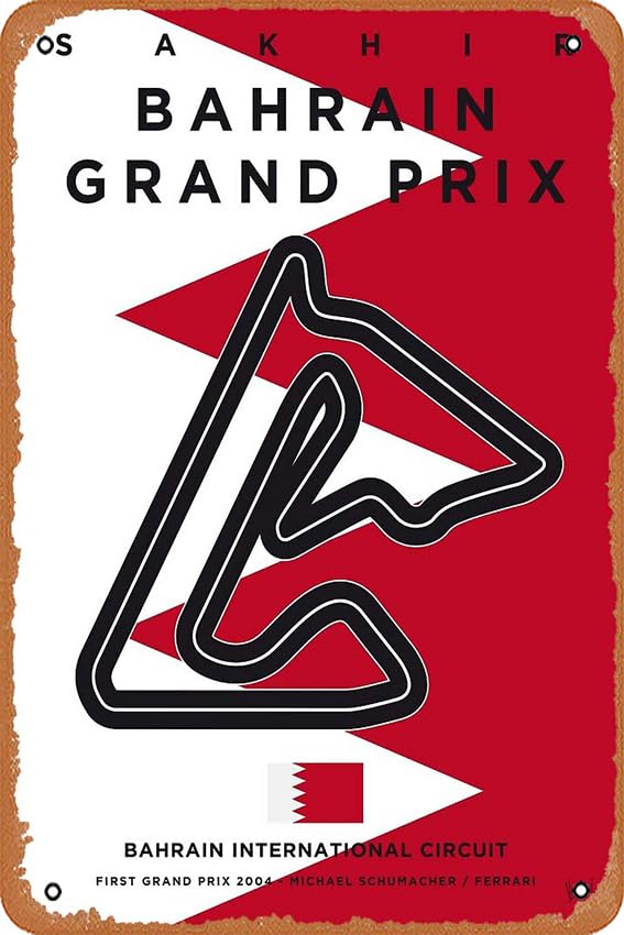 Amazon.com : muecddoa Metal Signs - My F1 Racetrack Posters My F1 ...