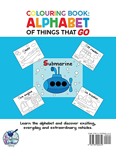 Snapklik.com : Colouring Book: Alphabet Of Things That Go