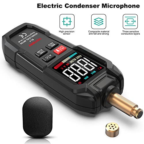Digital Decibel Meter,Votery Digital Sound Level Meter Hand-held Sound ...