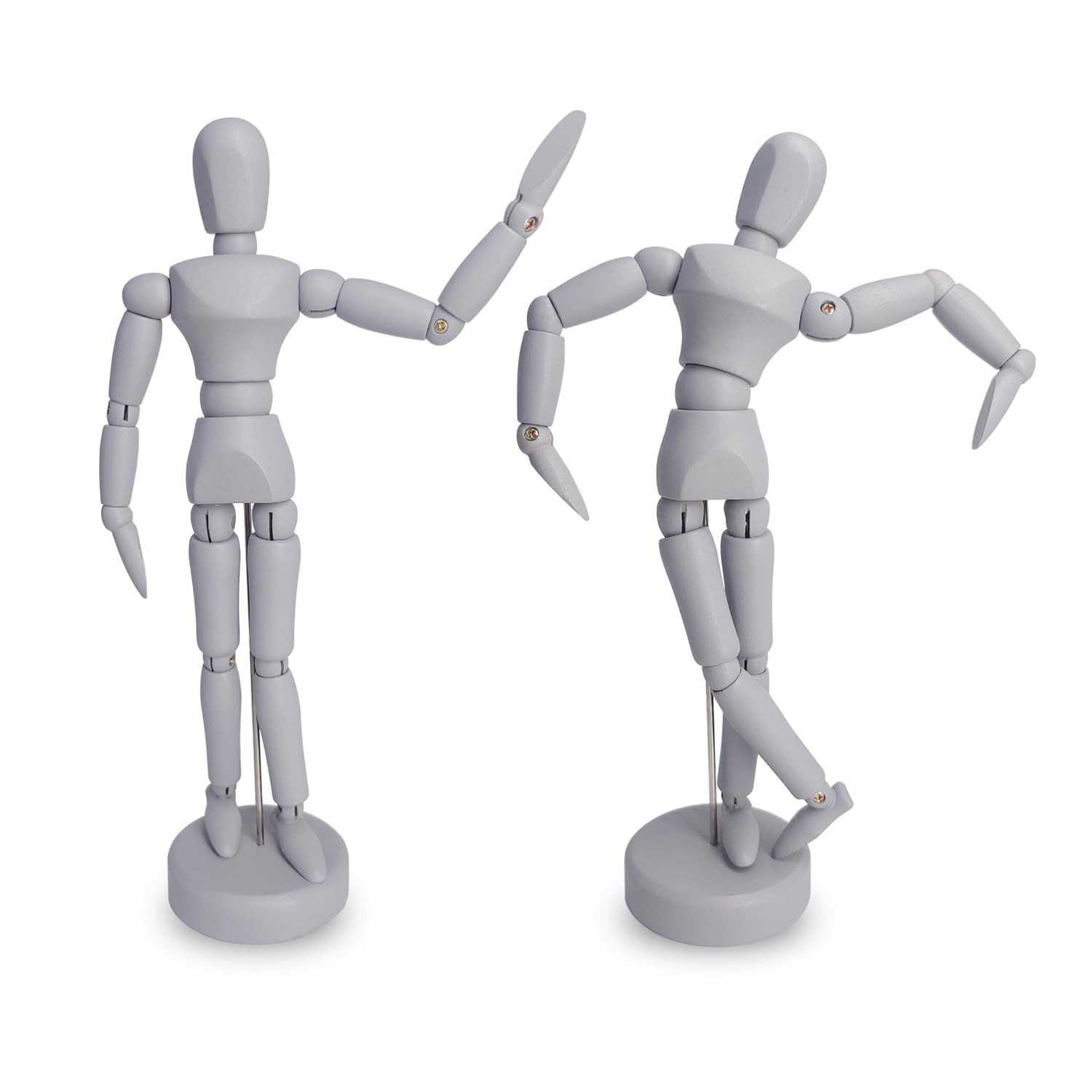 Amazon.com: 2-Pack 8" Wooden Mannequin Figures Artists Body Dolls ...