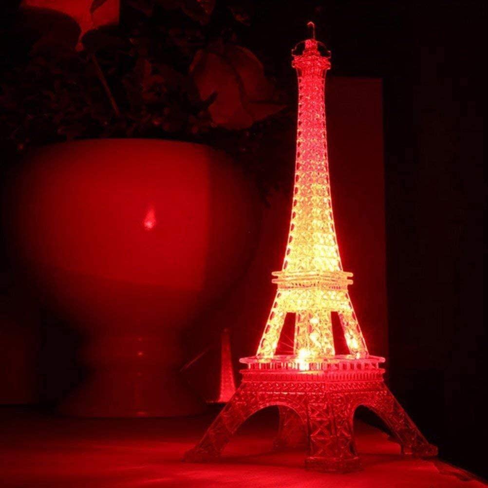 Housoutil Led Eiffel Tower Night Light Mini Light Up Eiffel Tower ...