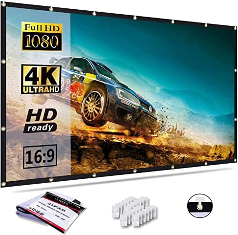 Amazon.com: Jscreen 60 inch Projector Screen 16:9 HD Foldable Anti ...
