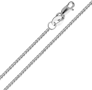 Amazon.com: GoldenMine Fine Jewelry Collection 14k White Gold 1mm ...