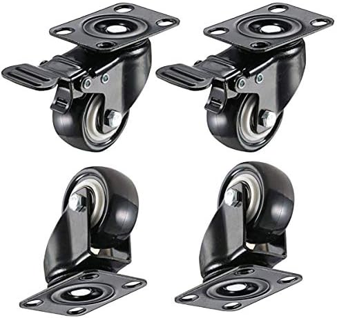 SWIIFT Polyurethane PU Swivel Caster Wheels with 360 Degree Top Plate ...