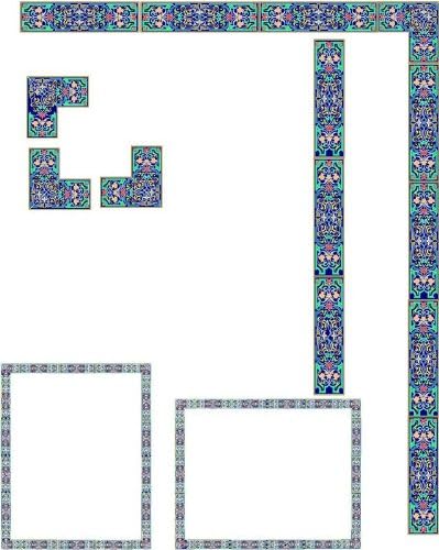 Amazon.com: Window Frame-Border & Corners-Geometric Pattern-Vinyl ...