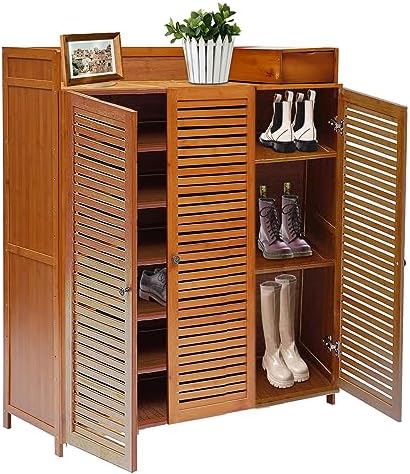 Amazon.com: DouSeiAi 7-Tier Bamboo Shoe Storage Cabinet, 32-40 Pairs ...