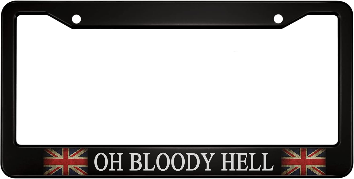 Amazon.com: oFloral Oh Bloody Hell Aluminum Alloy License Plate Frame ...