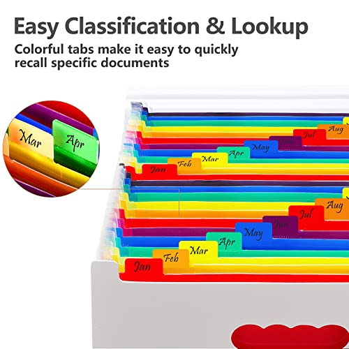 Snapklik.com : Sooez 24 Pockets Expanding File Folder