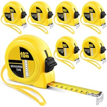Copkim 6 Pcs Engineer Tape Measure 33 Ft/ 10 M Measuring Tape ...