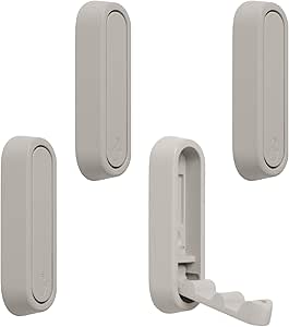 Amazon.com: MOROBOR 4pcs Elliptical Folding Wall Hook, Aluminium Alloy ...
