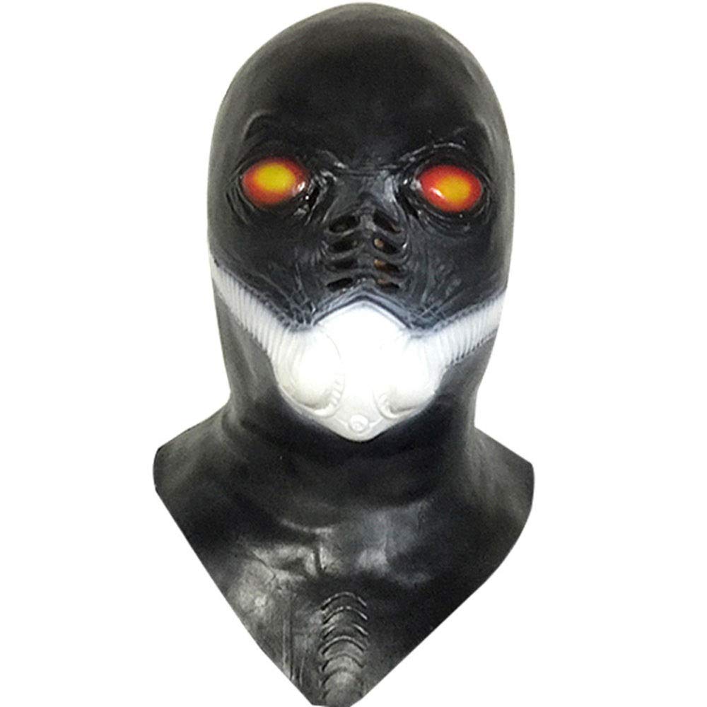 Deluxe Full Face Halloween Props Alien Gas Mask Hood Shaped ...