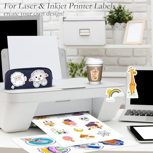 Snapklik.com : NefLaca 30 Full Sheets Sticker Paper For Laser & Ink Jet ...