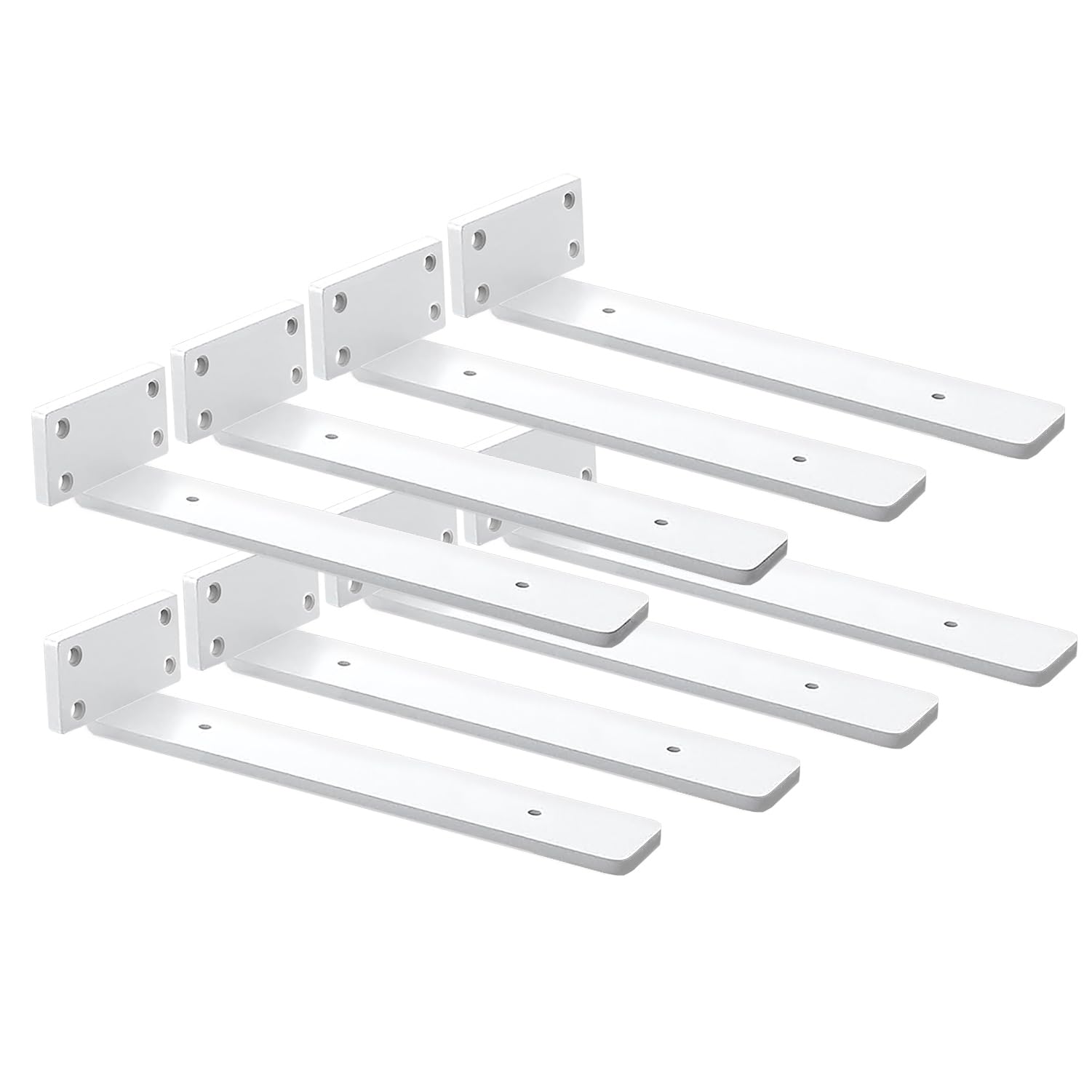 Amazon.com: 8 Pack Shelf Brackets White 12 Inch Floating Shelf Bracket ...