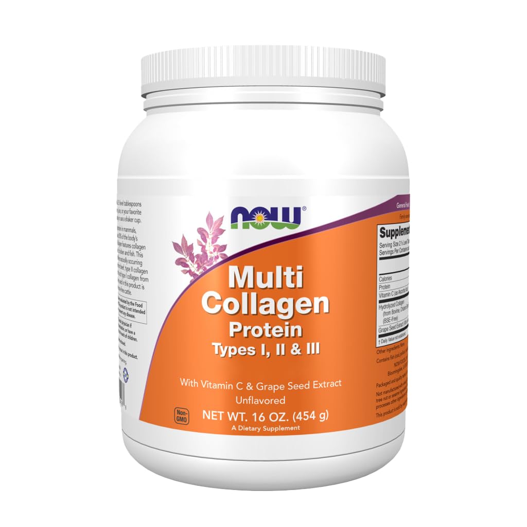 Amazon.com: NOW Foods Supplements, Multi Collagen Protein Types I, II ...