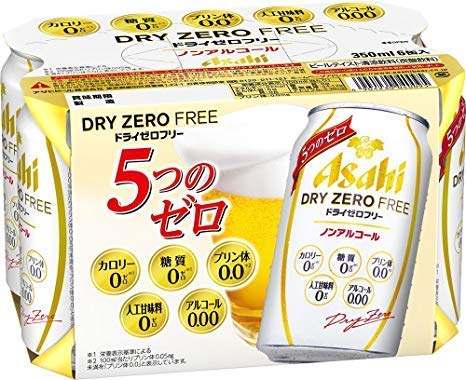 Amazon.com : Non-alcoholic Beer Asahi Dry Zero Free 350ml (Pack of 6 ...