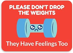 Amazon.com : Classic Framed Plus Please Don't Drop The Weights They ...