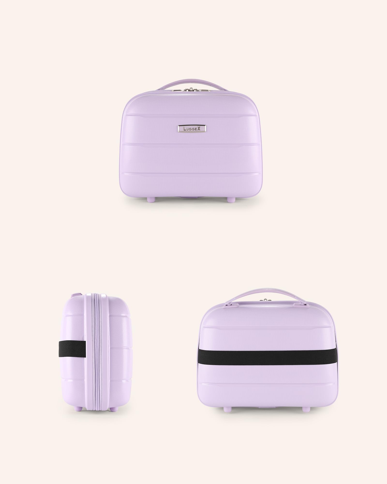 LUGGEX Purple Underseat Carry on Luggage Airline Approved - Hard 14 ...
