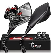 Amazon.com: MZS Bar End Mirrors, 7/8 Universal Motorcycle Rear View ...