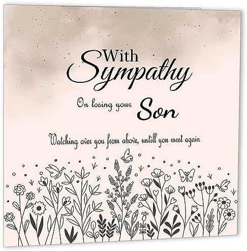 Sympathy Card - Son Condolences - Sorry for your Loss Card Bereavement ...