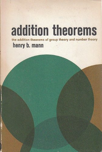 Addition Theorems: Mann, H. B.: 9780470567357: Amazon.com: Books