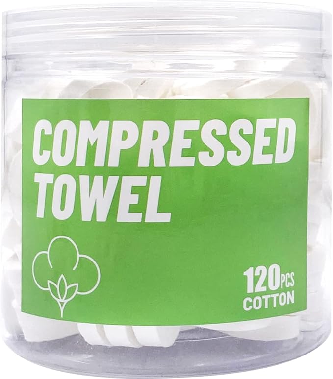 Compressed Towel（120 PCS）, Disposable Face Compressed Towel, Mini ...