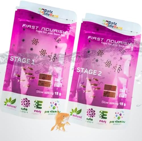 VAYINATO Wa First Nourish|Feed For Just Born Fish|Stage 1 (0.2Mm), 15 ...