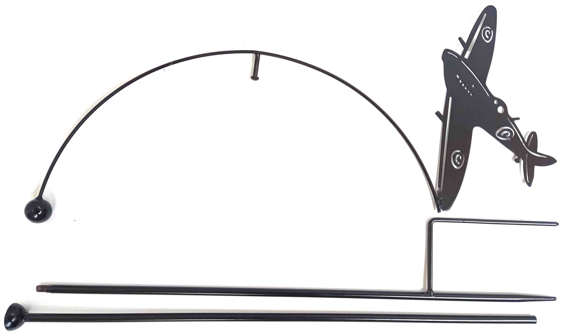 Buy RAF Spitfire Balancing Sculpture, Metal Garden Wind Spinner, Garden ...