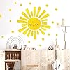 Amazon.com: Large Sun Wall Decal Yellow Sun Wall Stickers Polka Dot ...