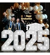 Amazon.com: Graduation Decorations Class of 2025: 4FT Large Marquee ...
