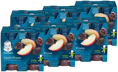 Amazon.com: Gerber Apple Prune Juice, 100% Juice from Concentrate, 4 ...