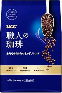 Amazon | UCC 職人の珈琲 まろやか味のマイルドブレンド 240g×3個 レギュラーコーヒー(粉) | 職人の珈琲 | 焙煎 通販
