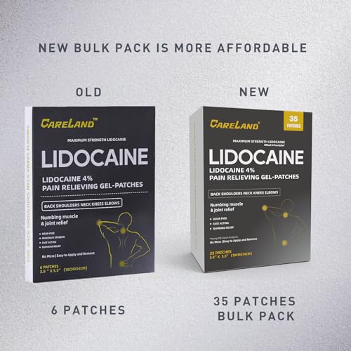 Snapklik.com : CARELAND 4% Lidocaine Patches Maximum Strength 35 Count ...